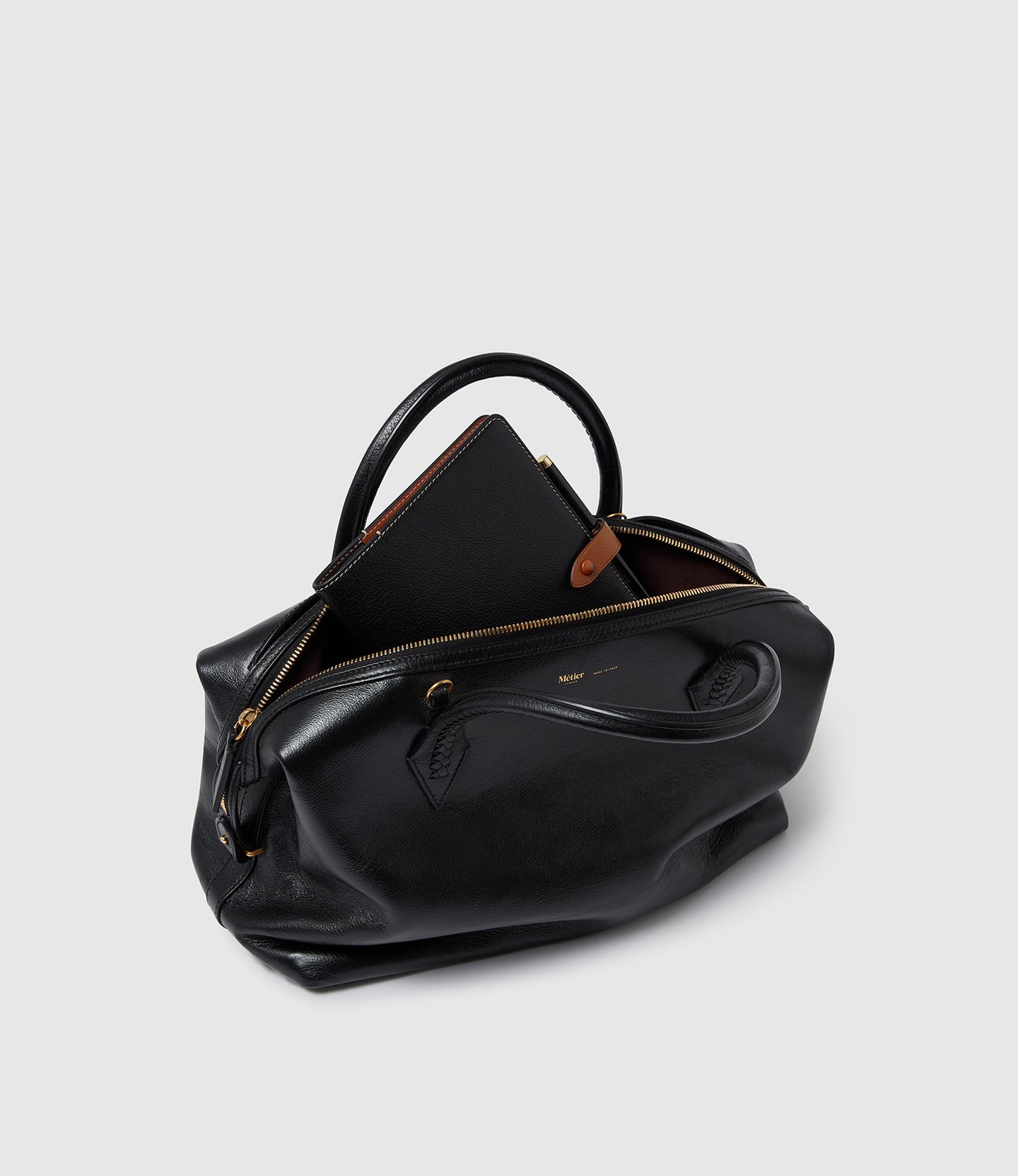 Limited Edition A5 Notebook Cover Buffalo Black with Cognac | Métier US