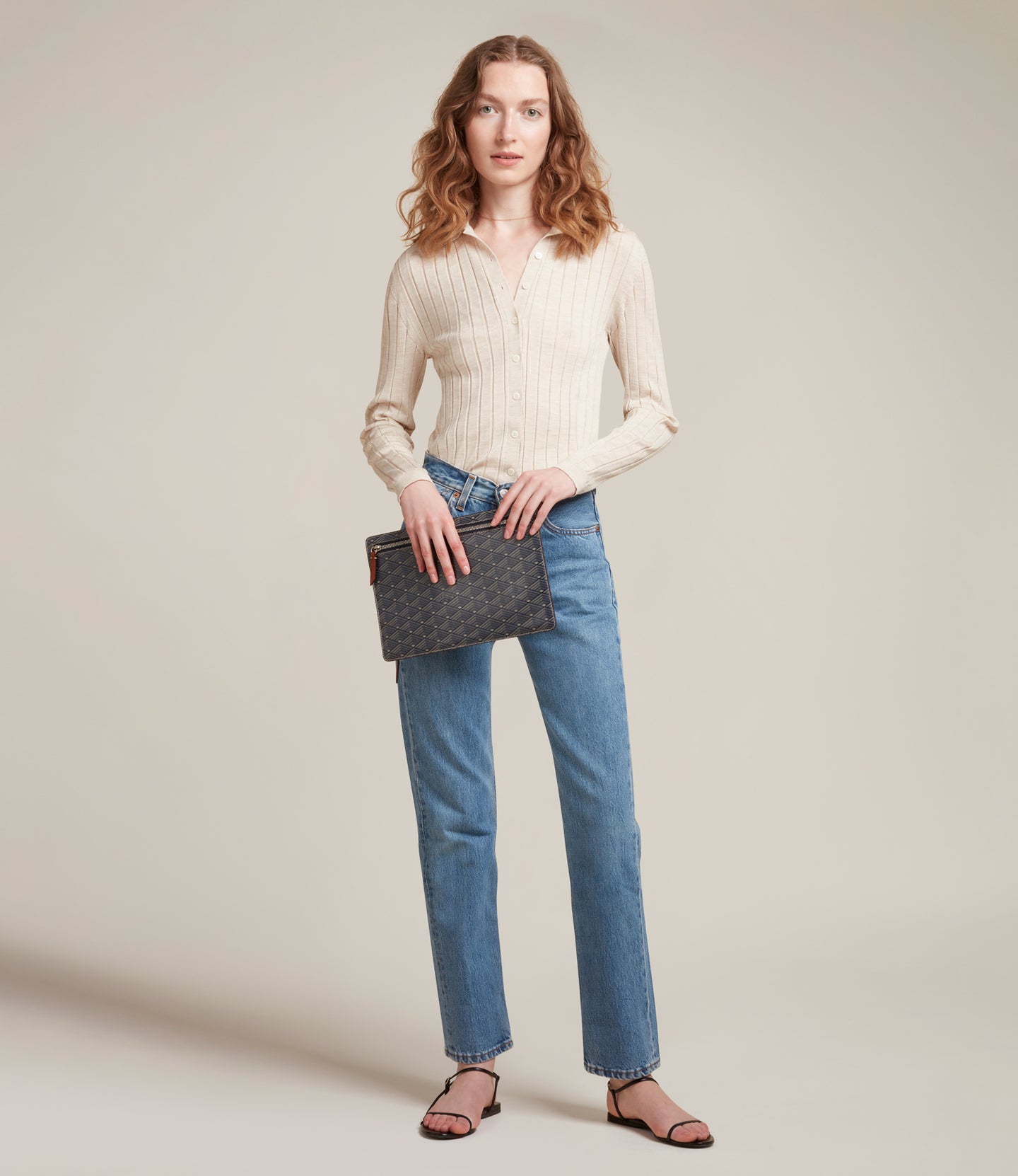 Métier Medium Currency Wallet Navy and Light Patterned Water Resistant ...