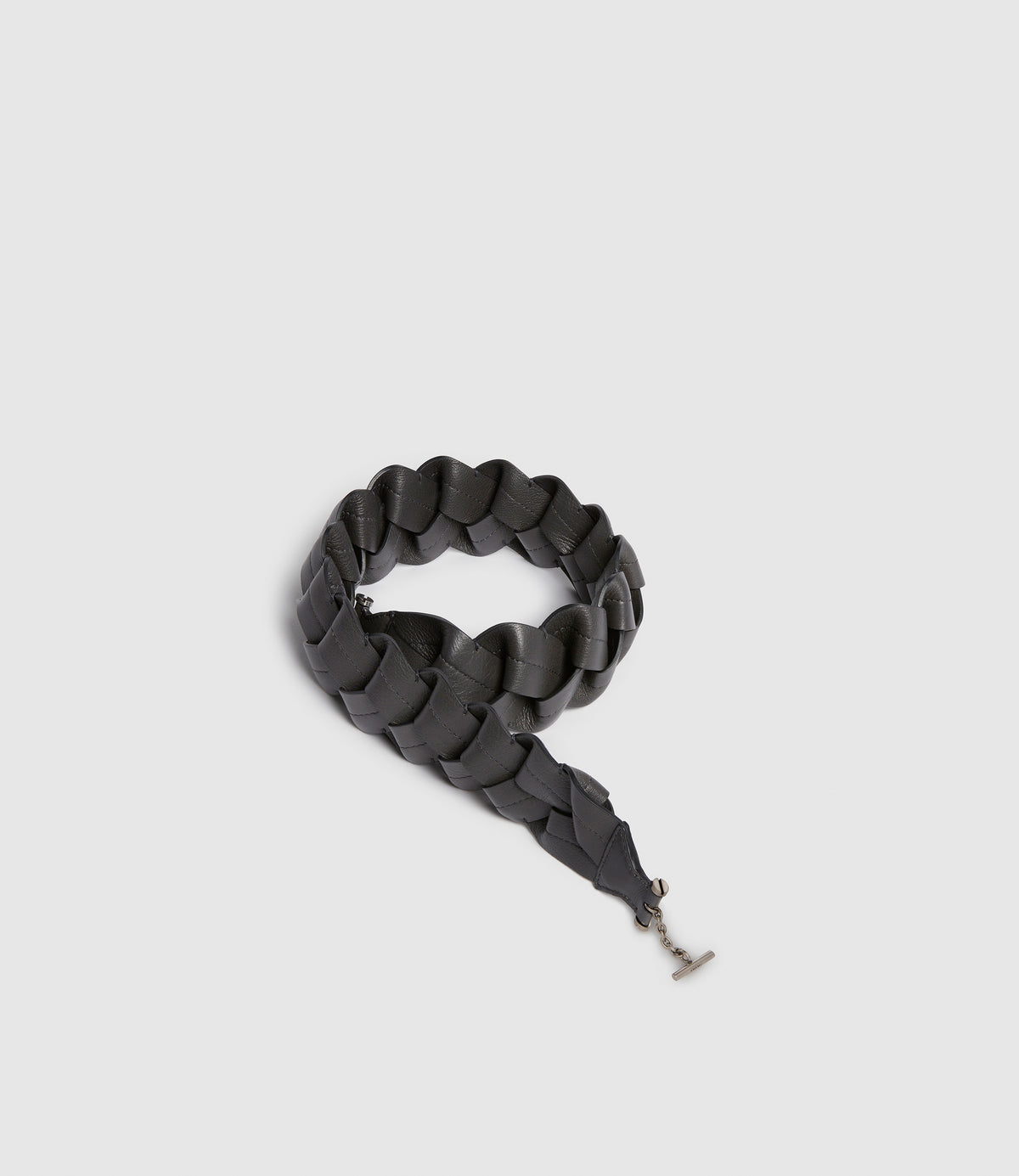 Métier Loose Braided Strap Handmade Italian Buffalo Leather Dark Cherry ...