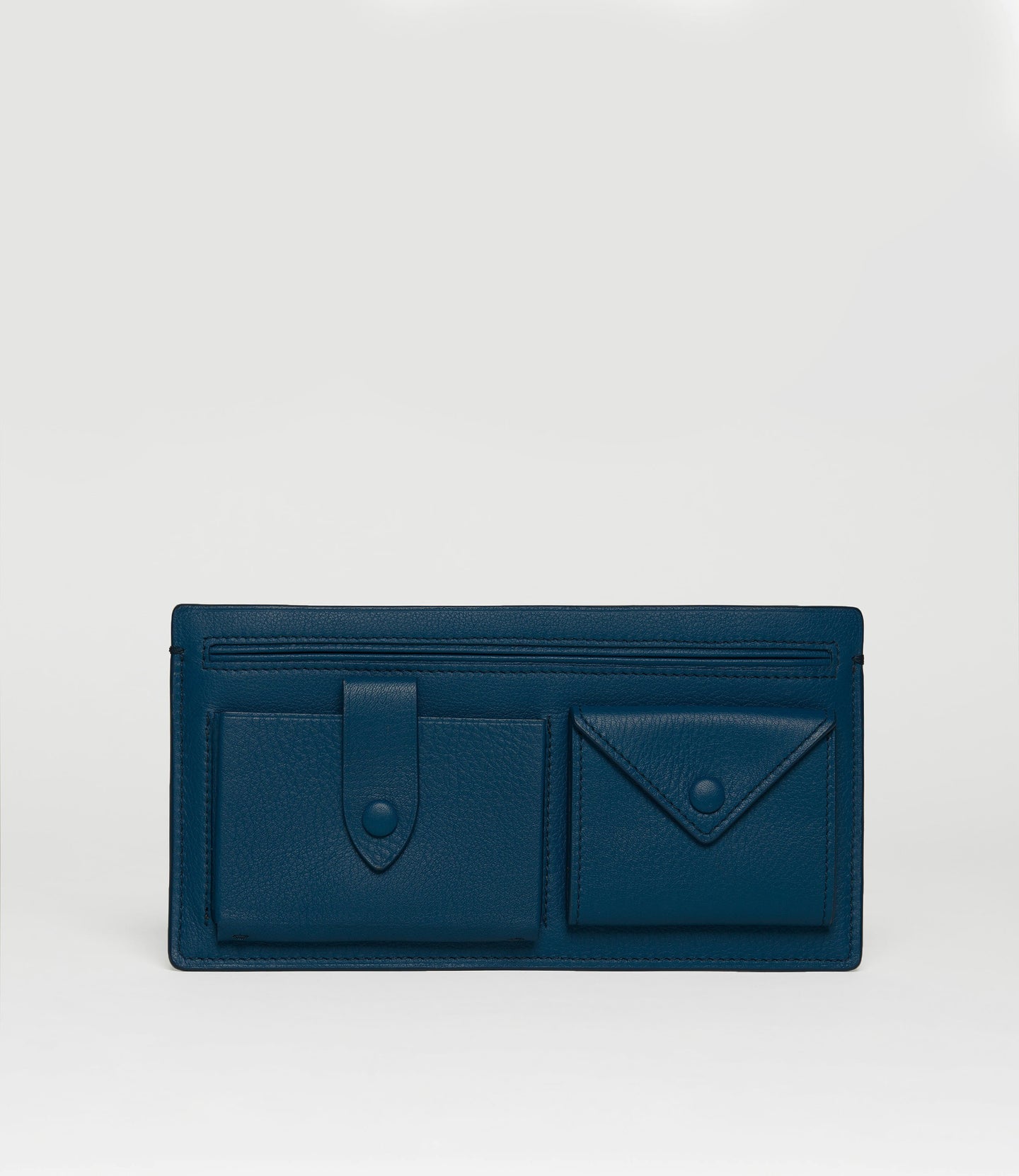 Métier Inside Out Wallet Handmade Italian Calfskin Leather Storm Blue ...