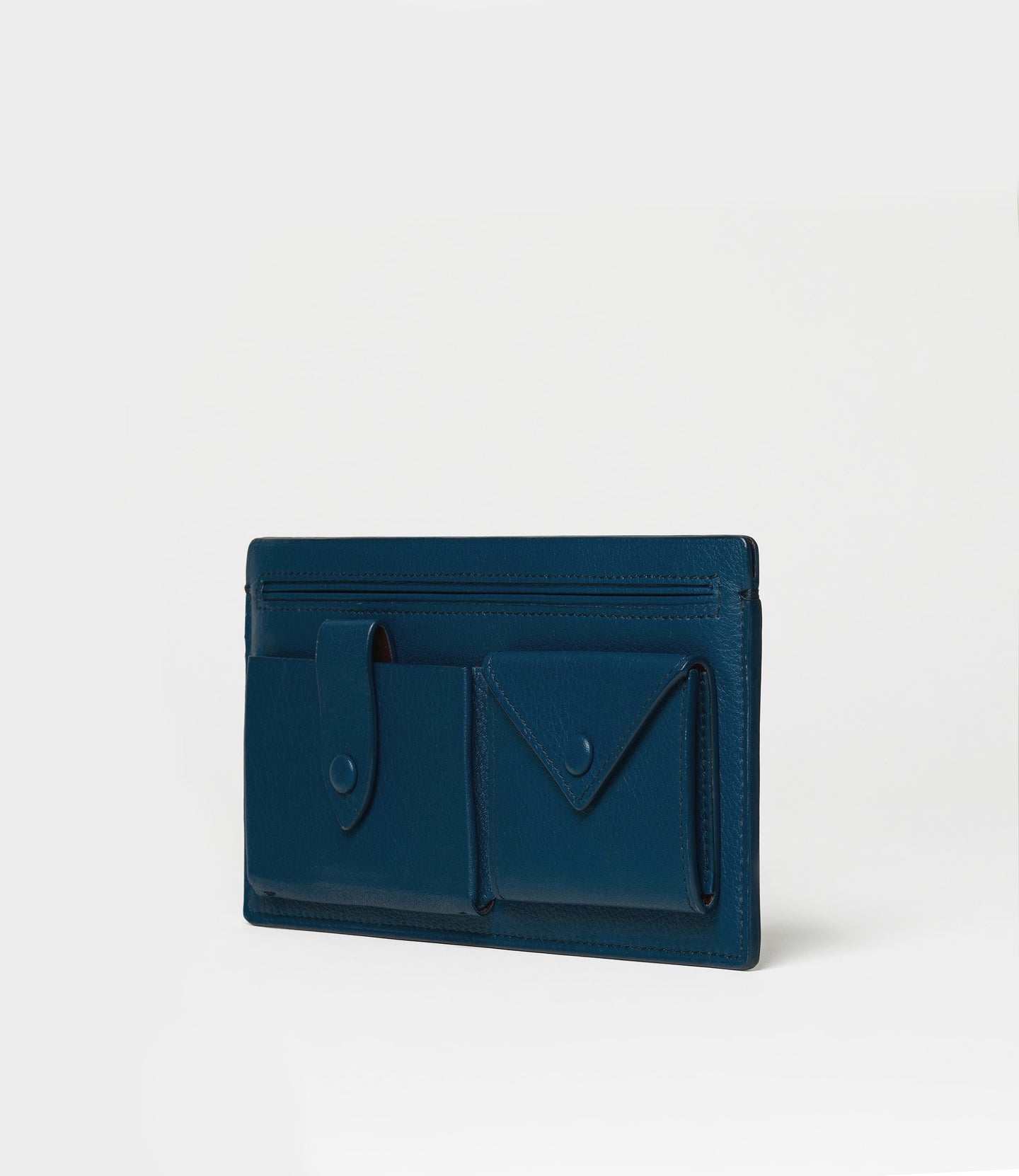 Métier Inside Out Wallet Handmade Italian Calfskin Leather Storm Blue ...